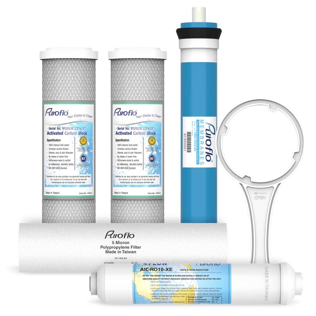 Puroflo ERO RO System Yearly Replacement Set (5 Pack)